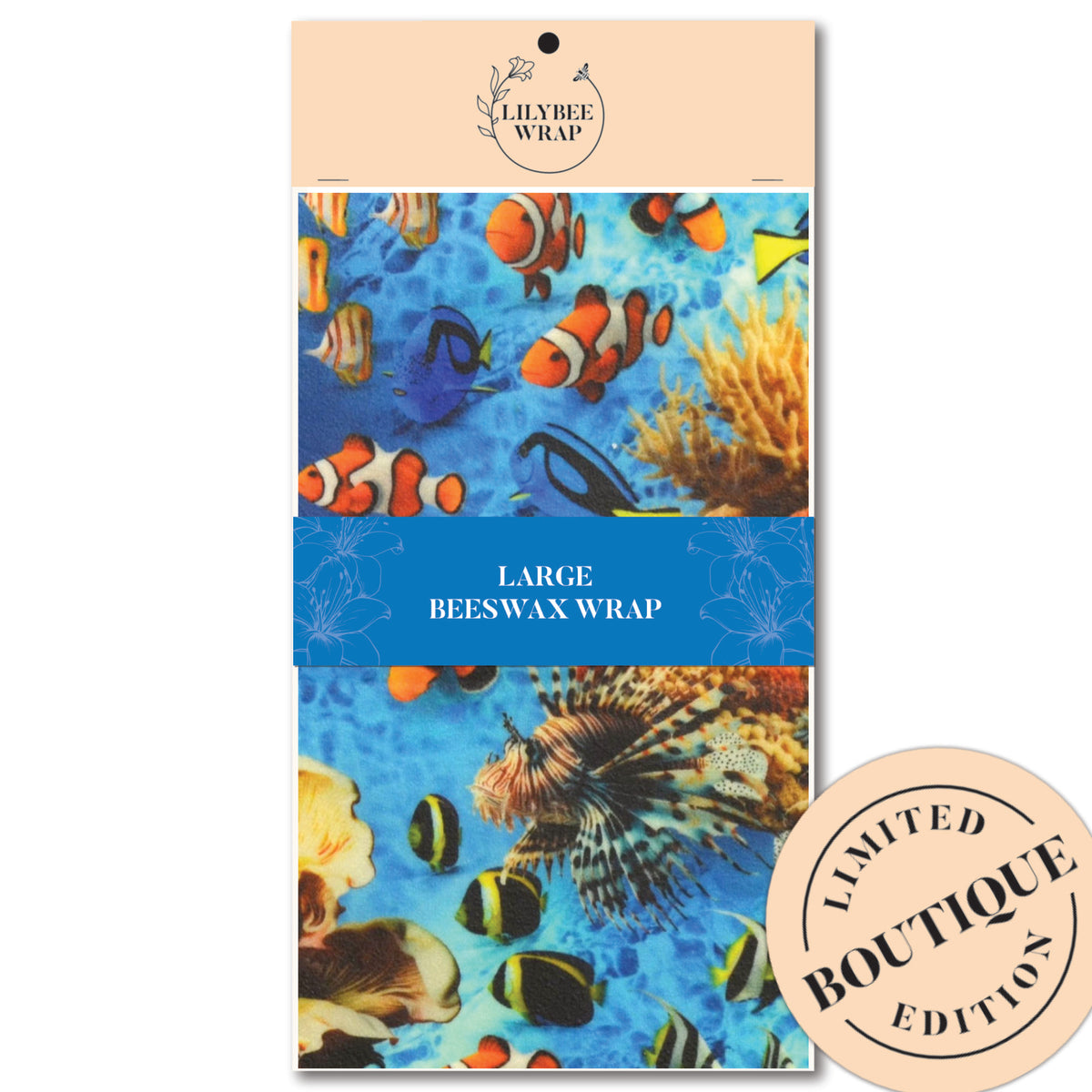 Coral Reef - large beeswax wrap – LilyBee Wrap